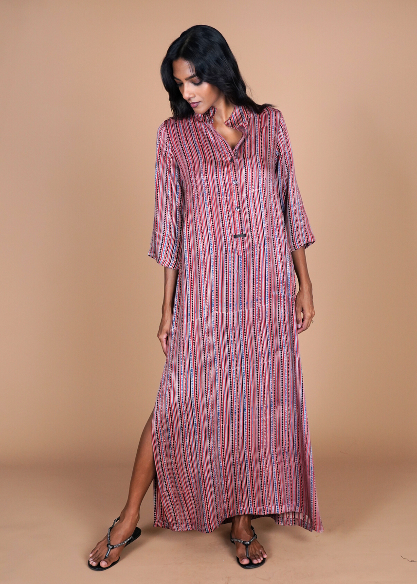 Nikki Lounge Dress - Garnet Strings– Azurina